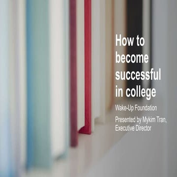 How to become successful in college | PPTX