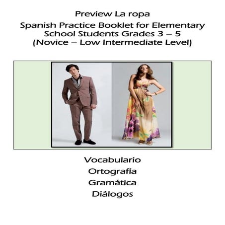 SPANISH VOCABULARY (A1): La ropa | PPT