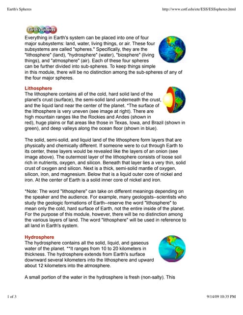 The earth system | PPT