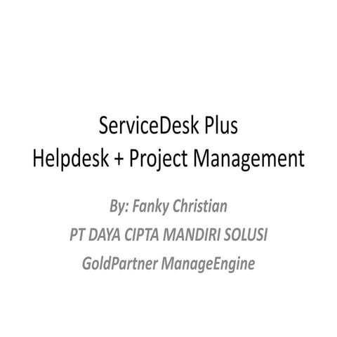 Helpdesk + Project Management | PPTX