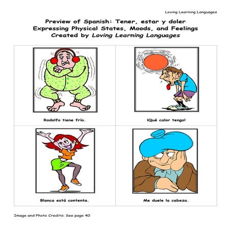 Preview tener, estar y doler | PDF