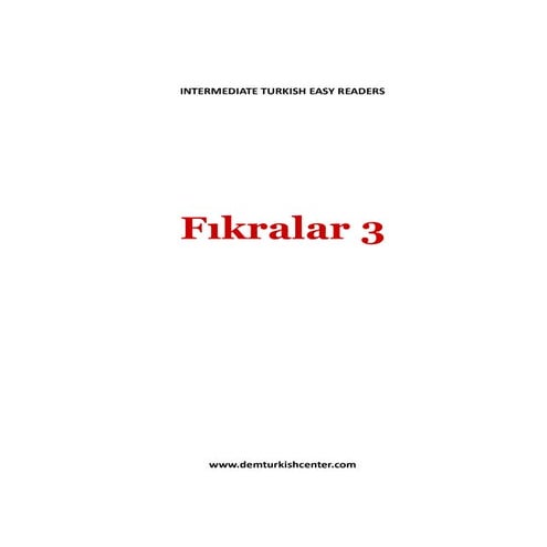 Turkish Reading Books - Funny Stories 3 | PDF