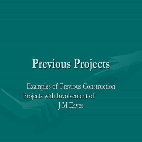 Previous Projects | PPT