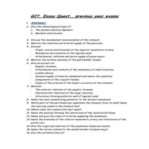 Previous years exam questions | PDF