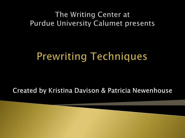 Pre-Writing Strategies | PPTX