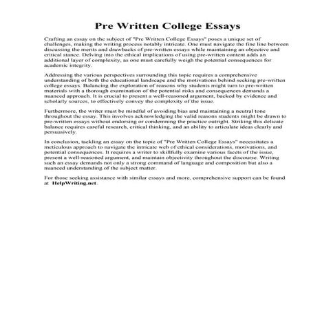 Pre Written College Essays.pdf