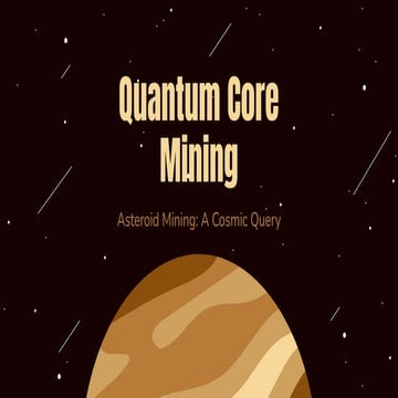 asteroid mining presentation for earth and space science | PDF