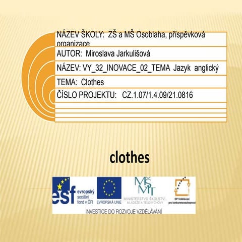Prezentace clothes | PPTX
