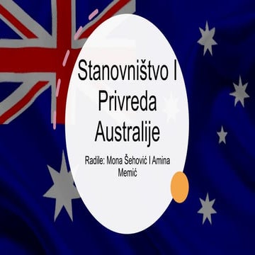 stanovnistvo i privreda Australije | PPTX