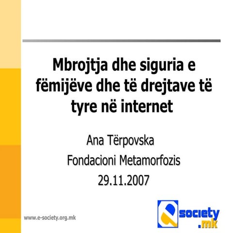 Siguria e fëmijëve në internet | PPTX