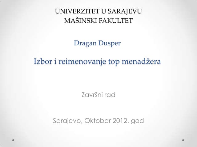 Prezentacija Master rad | PPTX