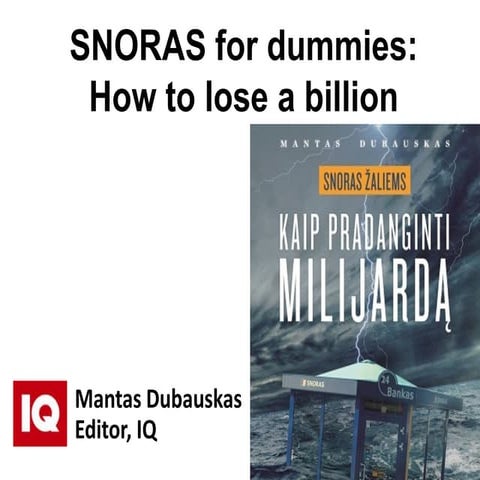 Prezentacija re baltica. snoras for dummies | PPTX