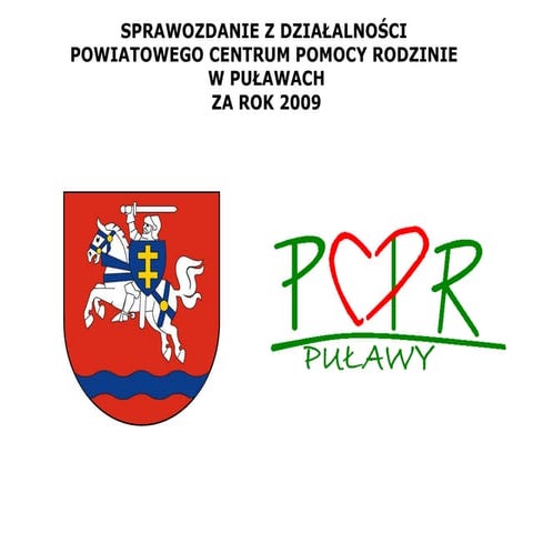 PCPR - Sprawozdanie z działalności za rok 2009 | PPT
