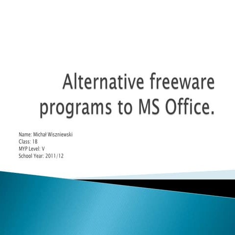 Alternative programs | PPTX