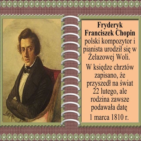 Fryderyk chopin prezentacja | PPT