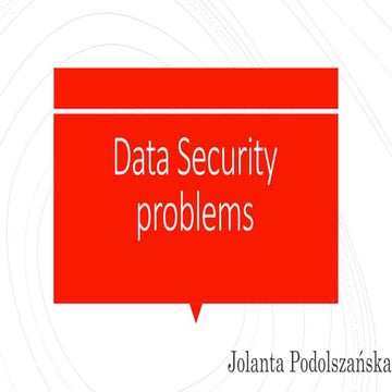 Data security problems | PPT