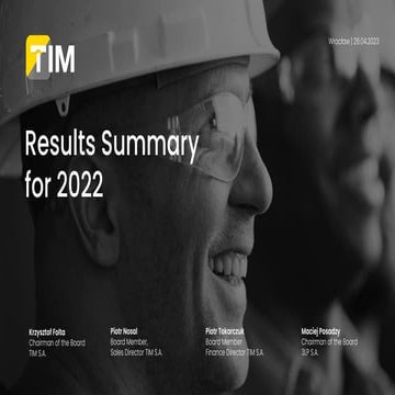 Yearly results of the TIM Group for 2022 | PDF