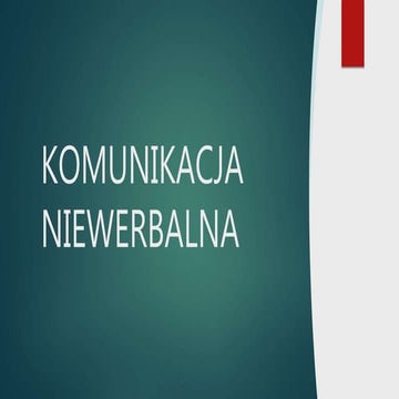 Komunikacja niewerbalna | PPT