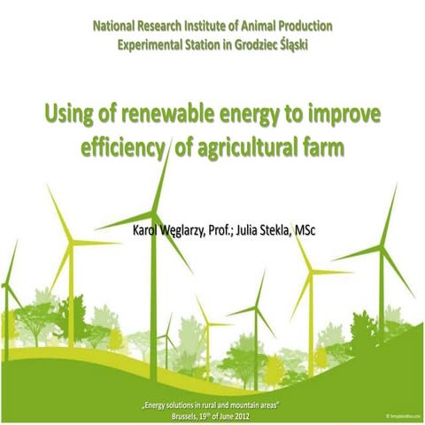 Renewable energy in agriculture | PPTX