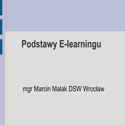 Prezentacja e learning dsw | ODP