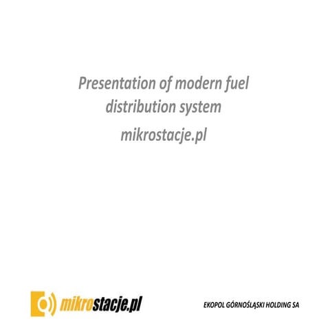 Presentation of modern fuel distribution system | PPTX