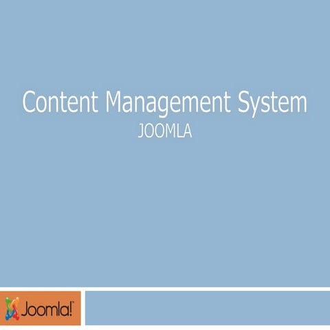 Content Management System JOOMLA | PPTX | Computing | Technology ...