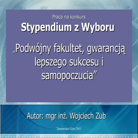 Prezentacja konkurs stypendium z wyboru | PPT