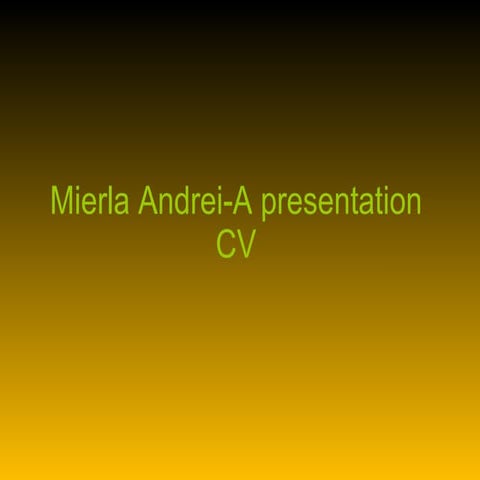 Prezentare CV | PPT