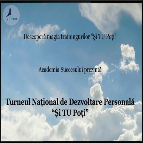 Prezentarea turneului si tu poti | PDF