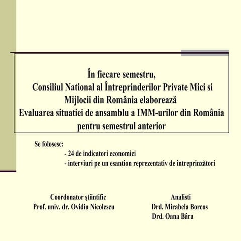 Carta Alba a IMM-urilor din Romania 2011 - Editia a - IX - a | PPT