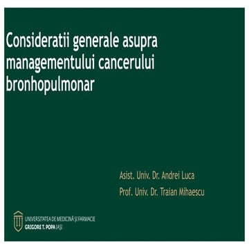 Prezentare cancer bronhopulmonar andrei luca | PPTX