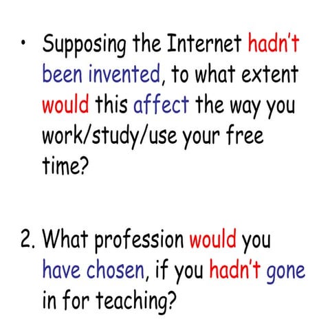 Prezentare conditionals2 | PPT | Education