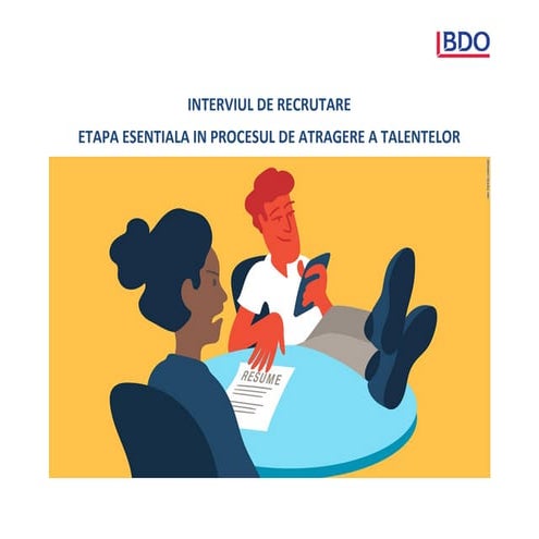 Dragos Panainte - interviul de angajare - Business Focus Iasi 2018 | PDF