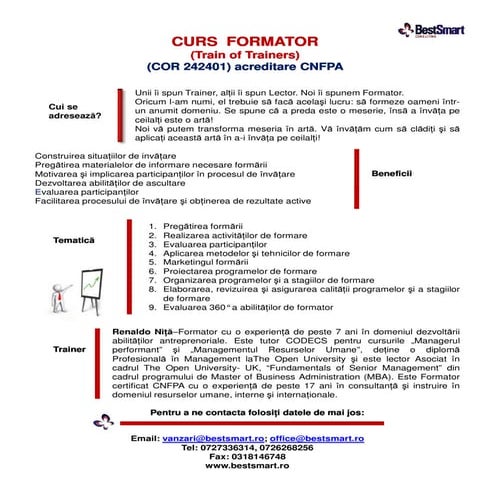 Prezentare Curs Formator (TOT) | PDF