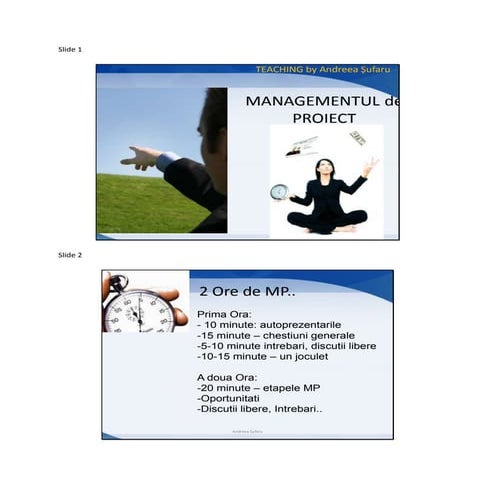 Prezentare Management Proiect Partea 1 | DOCX