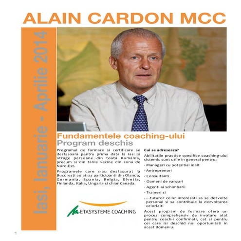 Prezentare program alain cardon iasi | PDF