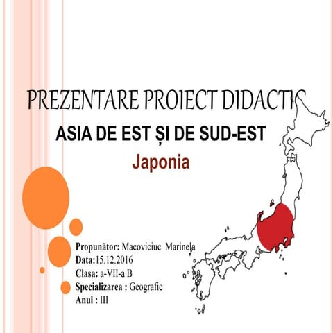 Prezentare proiect didactic | PPT