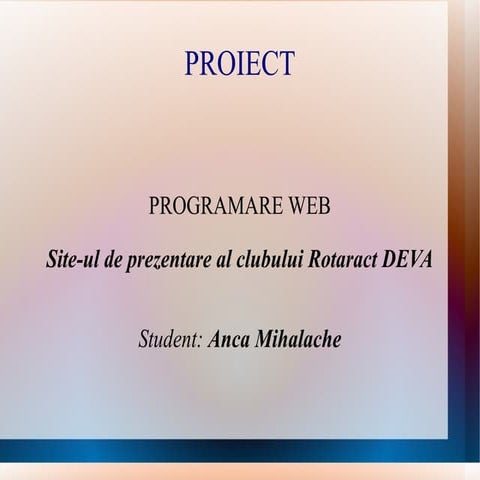 Prezentare proiect web | PPS