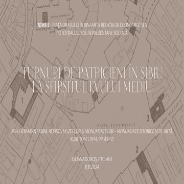 prezentare text Hermann Fabini - turnuri de patricieni din Sibiu | PDF
