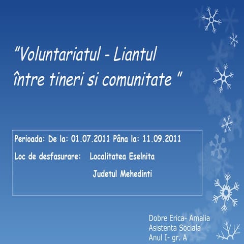 Prezentare voluntariat | PPT