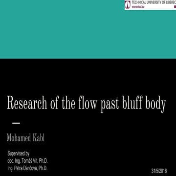 Flow characteristics past bluff body | PPTX
