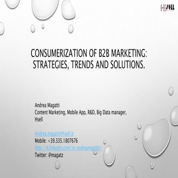 Consumerization of B2B marketing: strategies, trends and solutions.hare