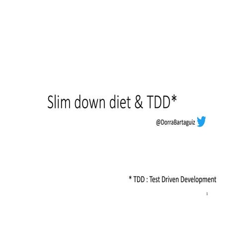 Slim down diet and tdd | PPT