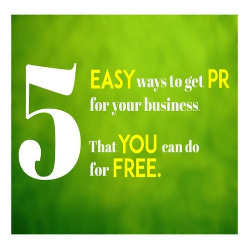 Pr for your business for free green | PDF