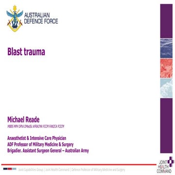 Blasts by Professor Michael Reade | PPTX