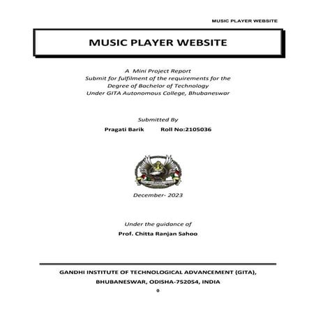 prgs(Music player website ) project repot.doc