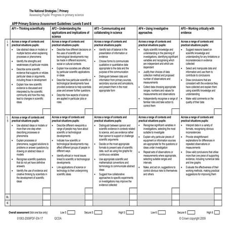 MYP Science Year 4-5 Criterion D Rubric | PDF