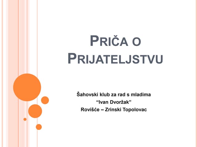Prica o prijateljstvu | PPTX