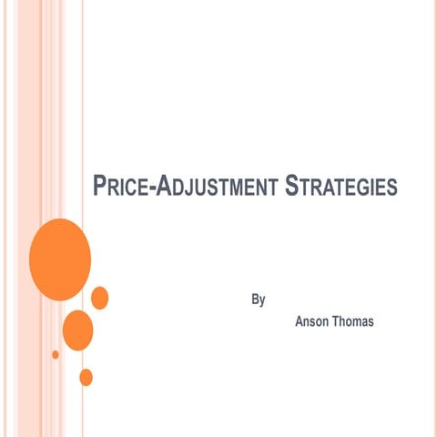 Price adjustment strategies | PPTX