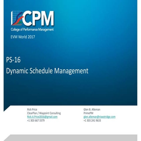 Dynamic Schedule Management | PPT